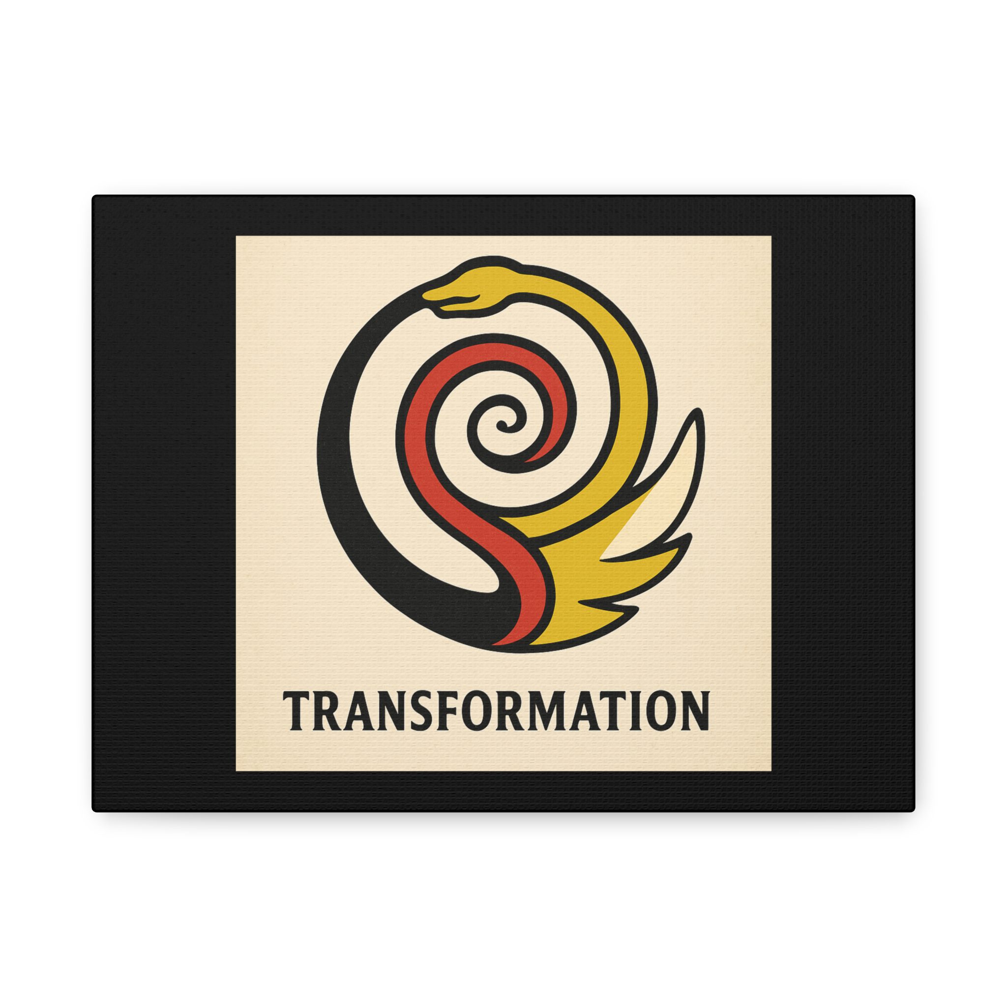 Transformation Wall Art – Spiral Serpent Sigil Canvas | Holerabit